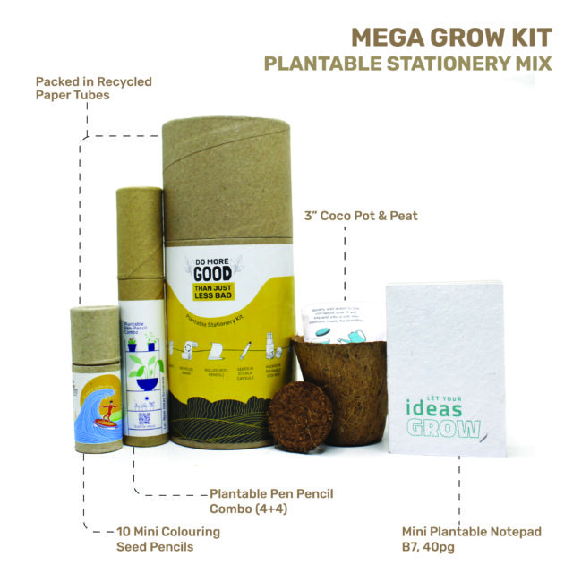 Mega Grow Kit ZG35-C Plantable Stationery Mix – organicdukaan.in